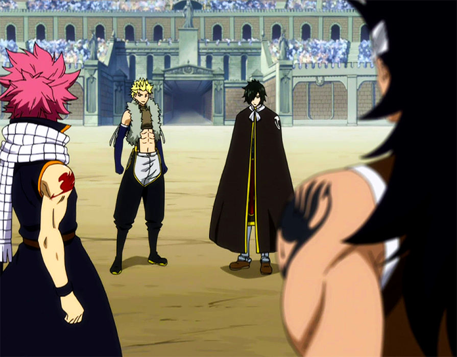 Natsu Dragneel And Gajeel Redfox Vs Sting Eucliffe And Rogue Cheney