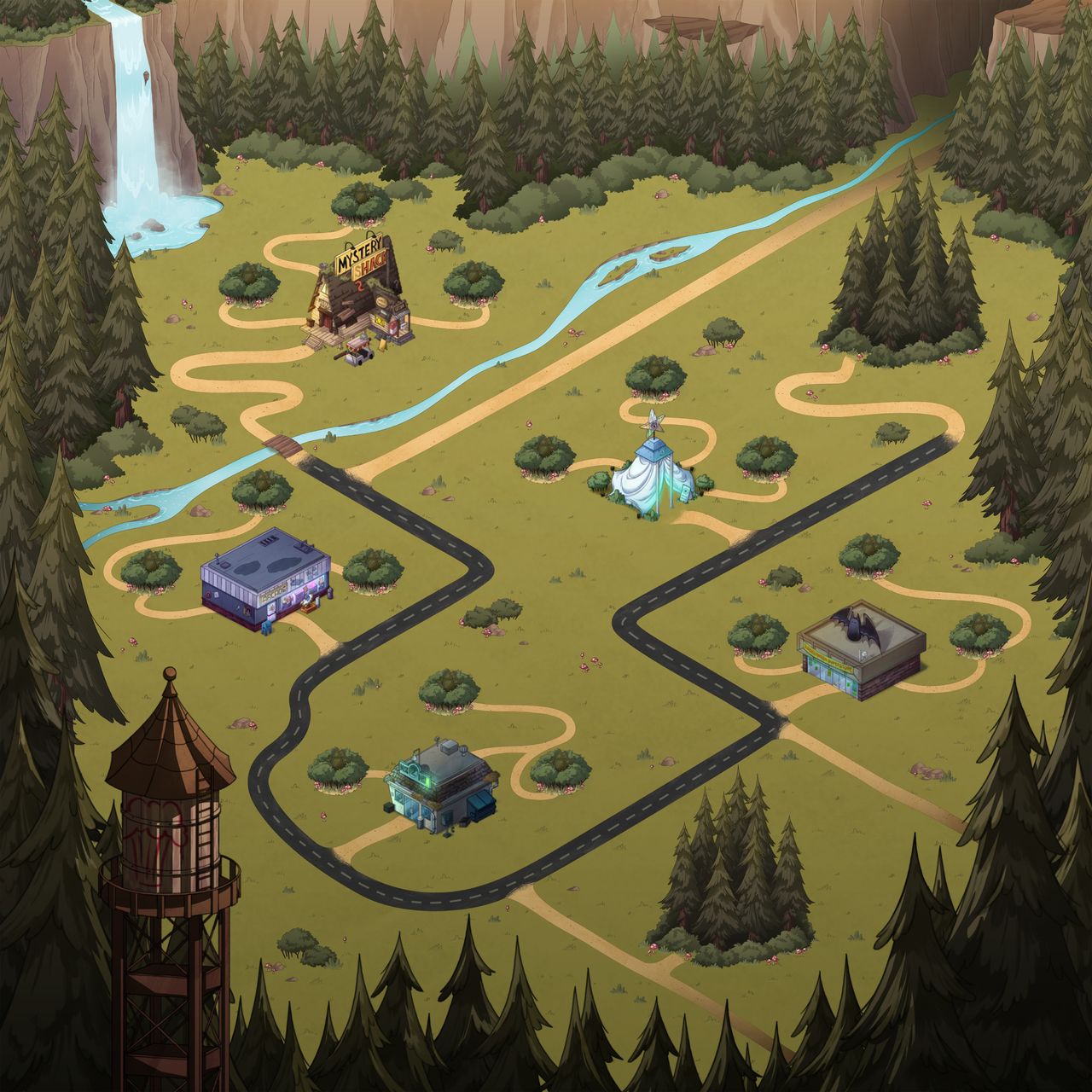Image Mystery Shack Attack New World Map Gravity Falls Wiki Fandom Powered By Wikia 5672