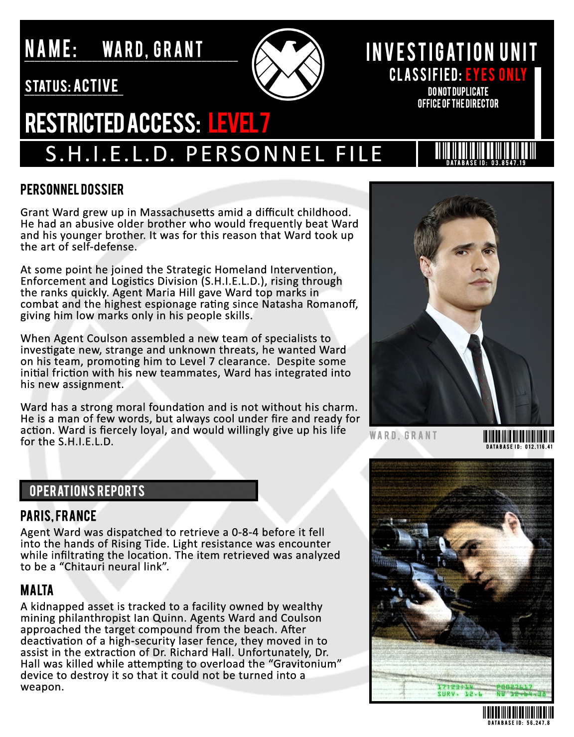 Image - Grant Ward File.jpg | Marvel Cinematic Universe Wiki | FANDOM ... Image - Grant Ward File.jpg | Marvel Cinematic Universe Wiki | FANDOM ...