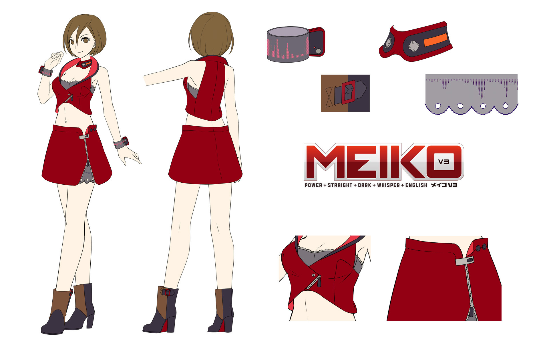 Image Meiko V3 Conceptpng Vocaloid Wiki Fandom Powered By Wikia