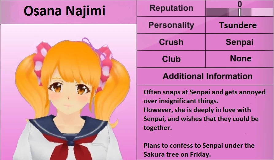 Image - Yandere simulator osana najimi student profile by pubka-d9l6291.jpg | Yandere Simulator ...