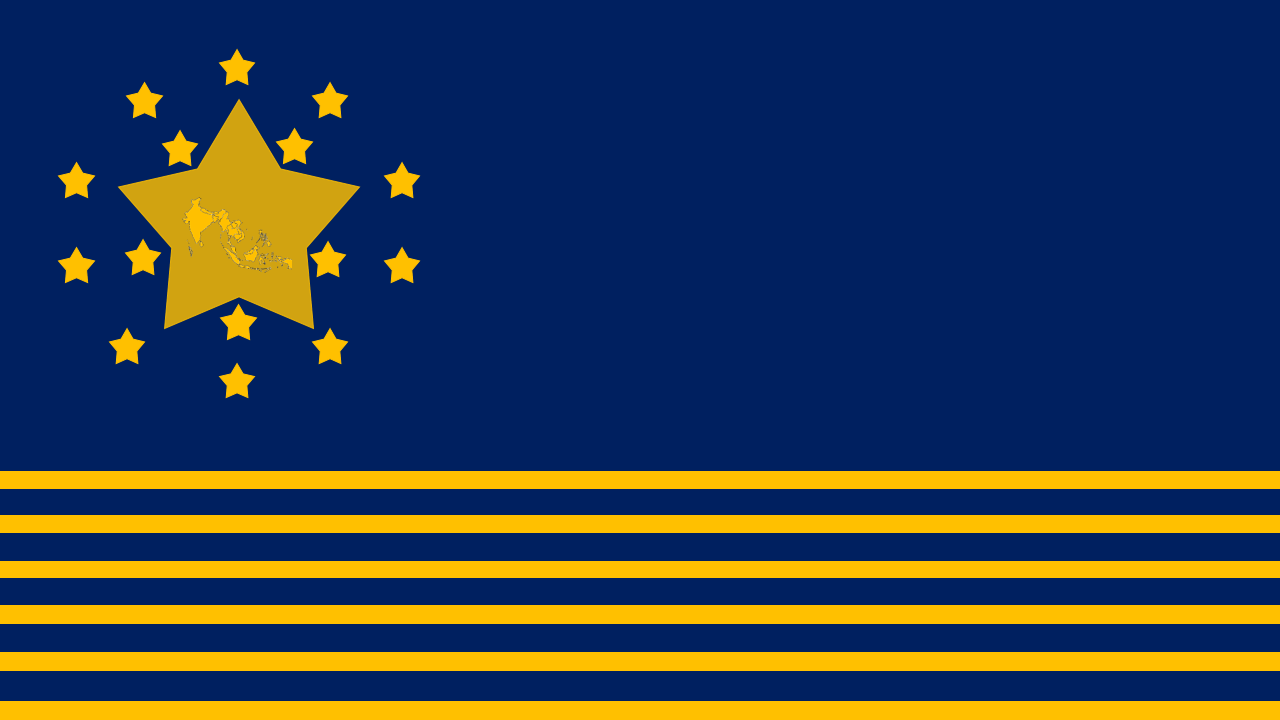 Flag Of The United Federation Of Pan Asiania New Sovereign World Order Alternative History