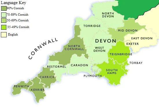 Image - Linguistic Map of Devon and Cornwall.jpg | Alternative History ...