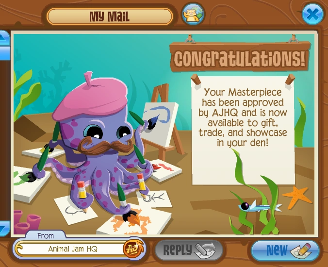 Image - Jam-A-Gram Masterpiece-Approved.png | Animal Jam Wiki | FANDOM ...