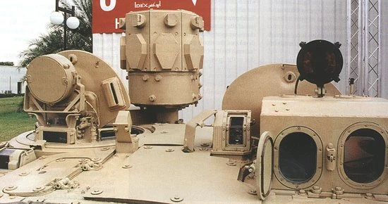 Close Up View of the ARENA Active Armor Protection System Destroying an ...