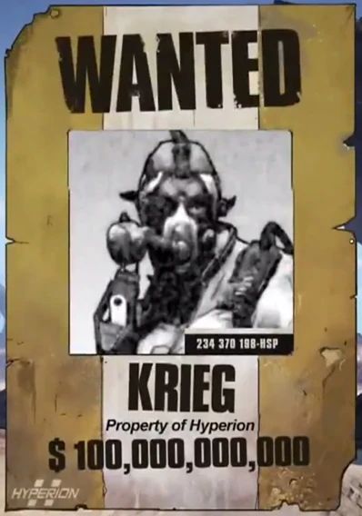 Файл:WANTED KRIEG.jpg | Borderlands Wiki | Fandom powered by Wikia
