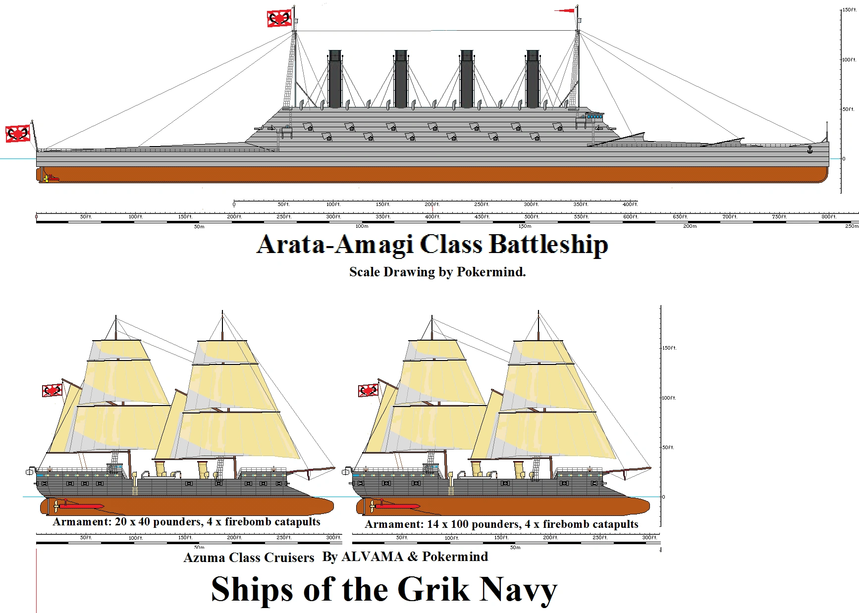 Image - Ships of the Grik Navy.png | Destroyermen Wiki | FANDOM powered ...