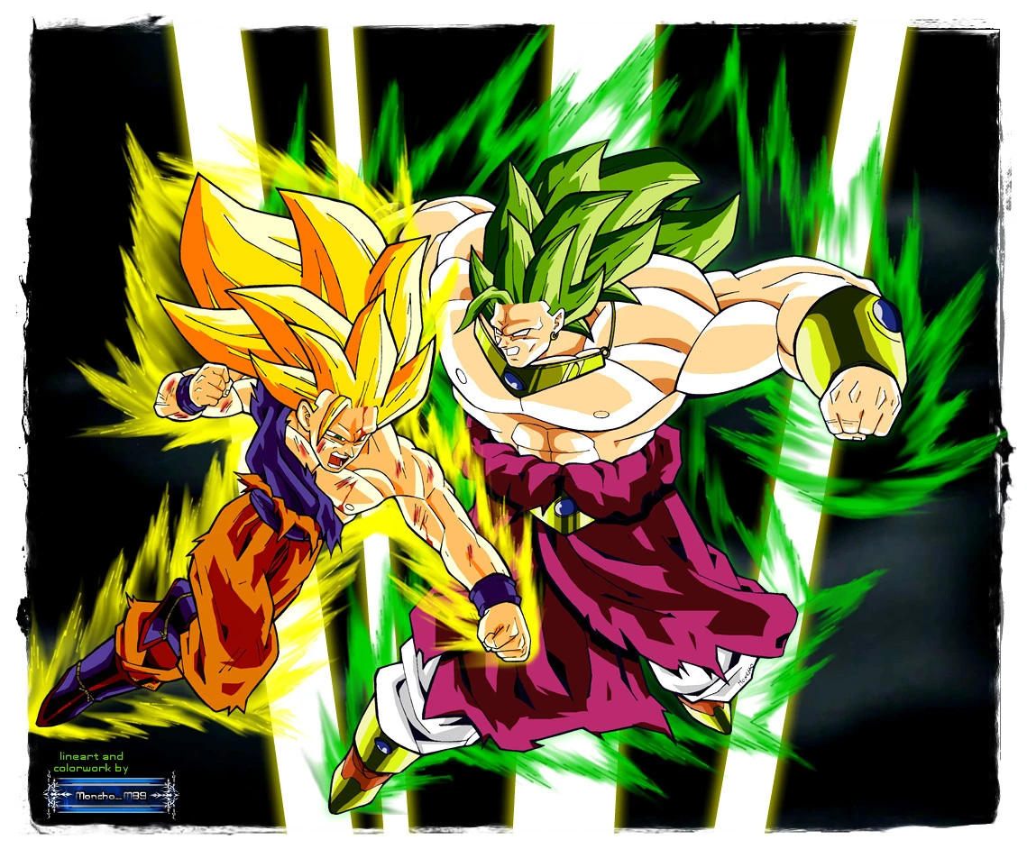 Image - Goku ss3 vs broly ss3 by moncho m89.jpg | Dragon Ball Wiki ...