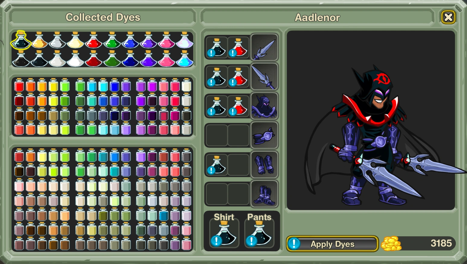 Dyes | Dungeon Blitz Wiki | Fandom powered by Wikia