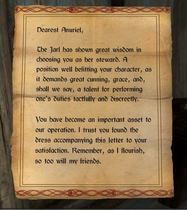 Incriminating Letter Skyrim Elder Scrolls Fandom Powered By Wikia