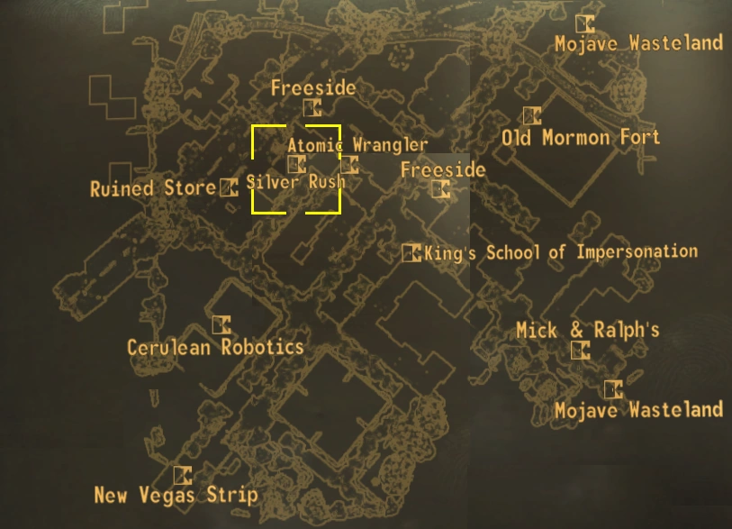 Image - Silver Rush map.png | Fallout Wiki | Fandom powered by Wikia