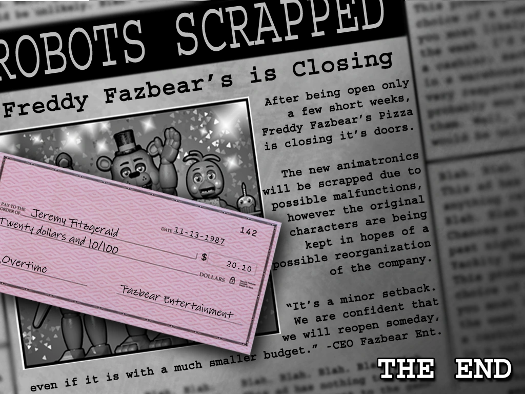 Image - Overtime The End FNAF 2 (Night 6 Cheque).png | FNAF Theorists ...