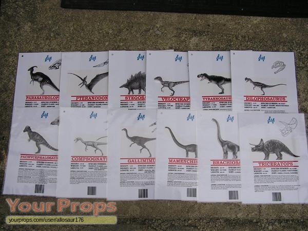 Image Jurassic Park 2 The Lost World Ingen Dinosaur Info Sheets 2
