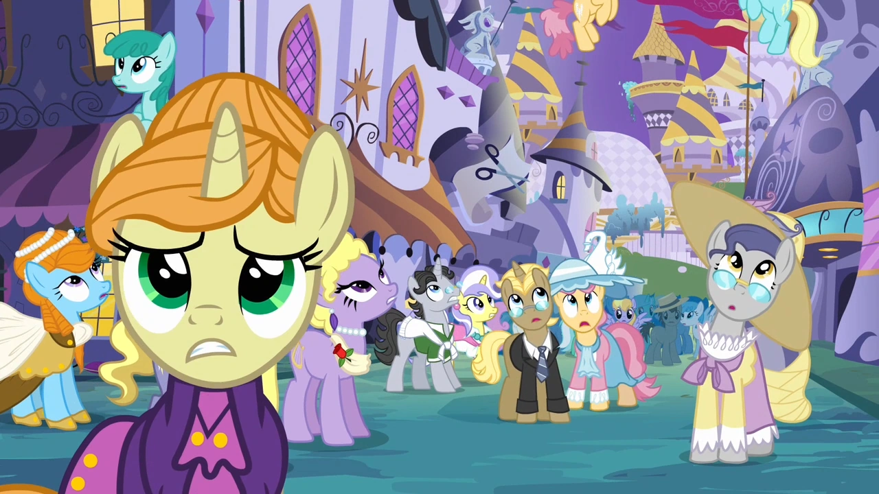 Image - Worried ponies in Canterlot S4E01.png | My Little Pony ...