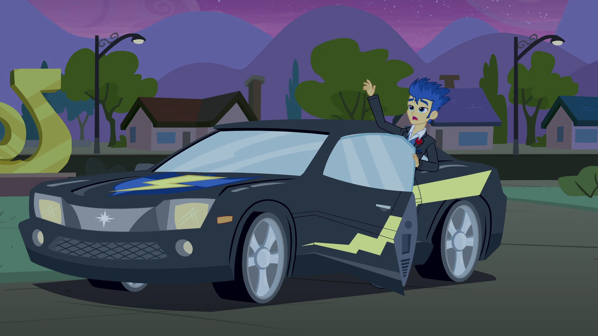Image - Flash pulls up in his car EG.png | My Little Pony Friendship is ...