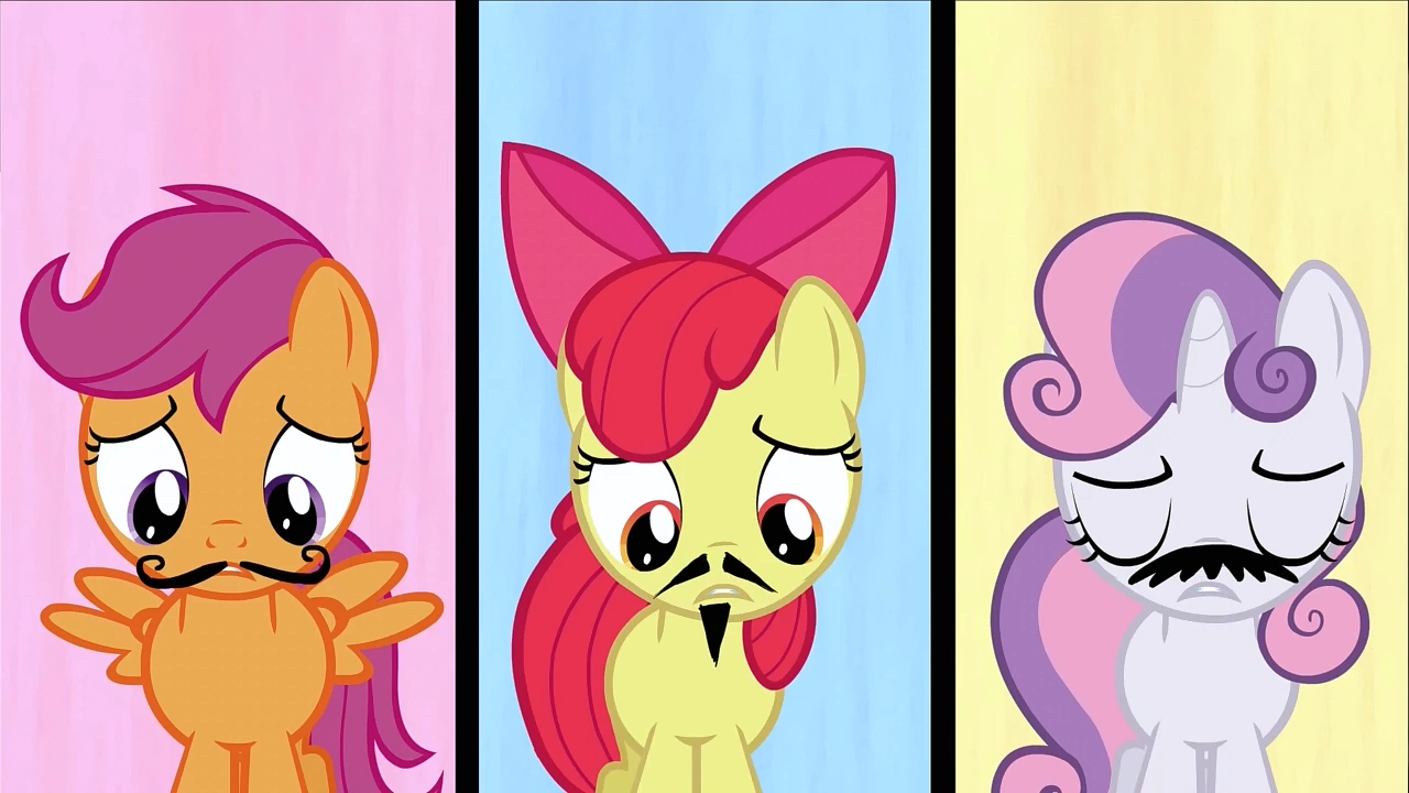Image - 3 mustaches in a row S3E4.png | My Little Pony Friendship is ...