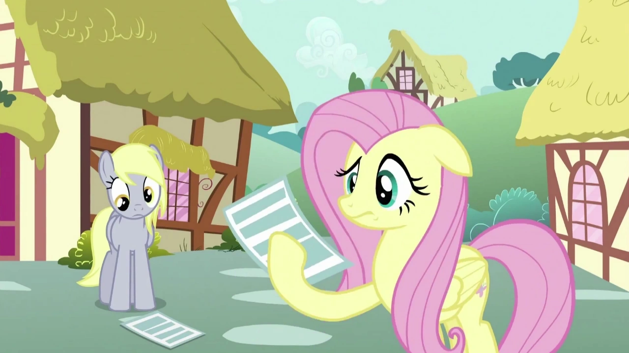 Image - Fluttershy Staring At Paper S2E22.png | My Little Pony ...