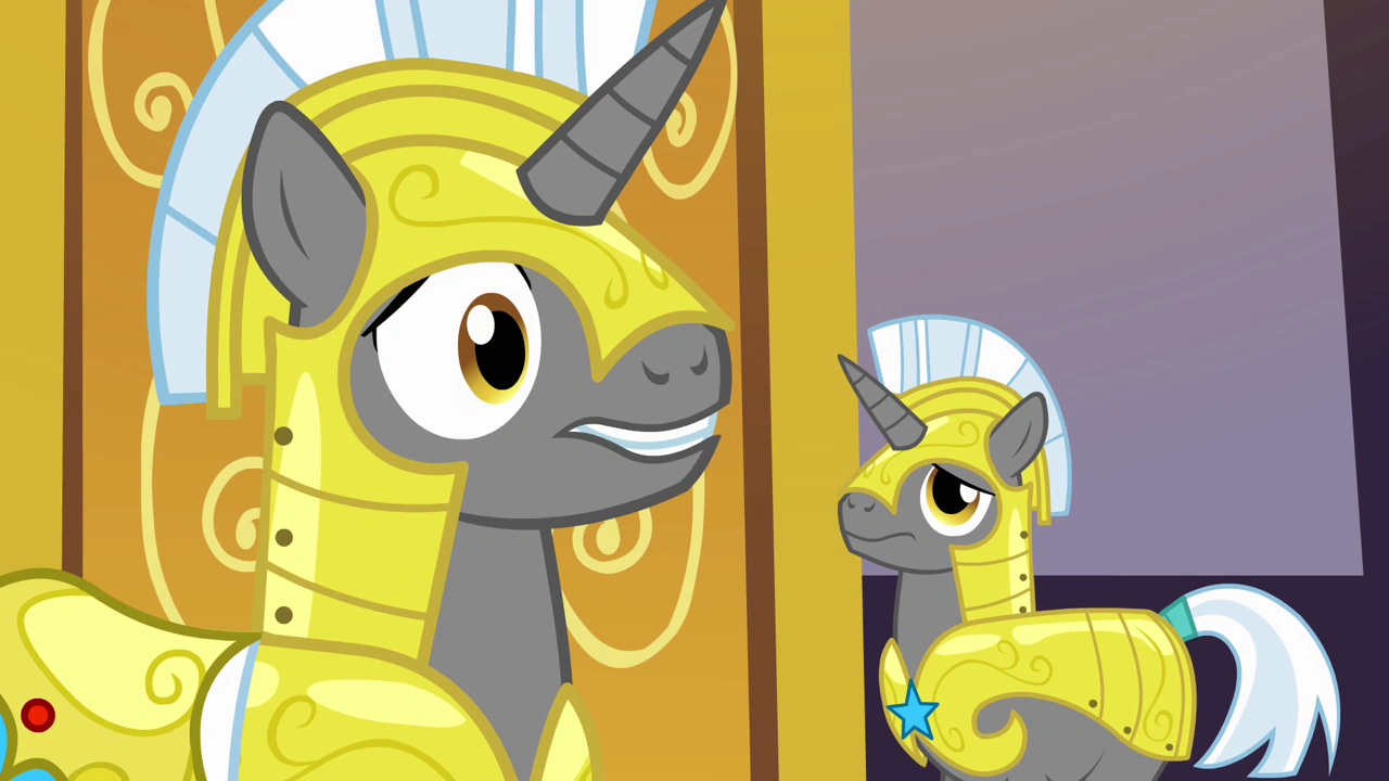 Image - Royal guards "they're gone!" S4E01.png | My Little Pony ...