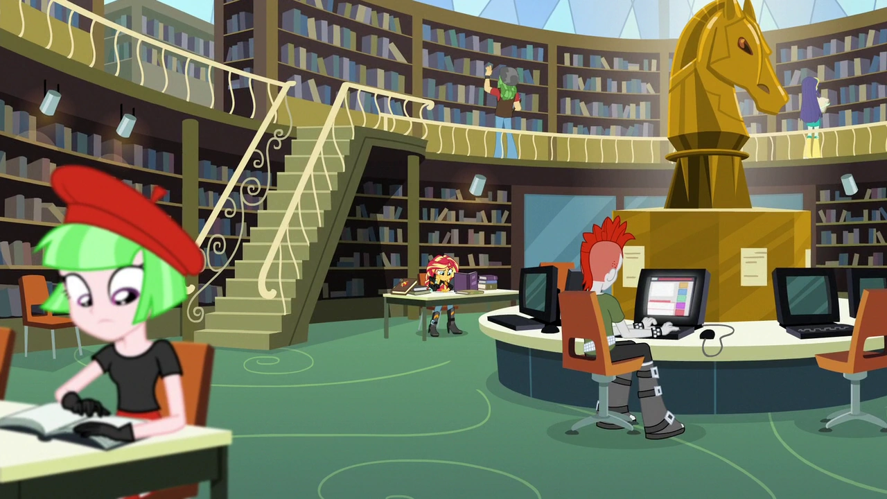 Image - Sunset in the library background EG3.png | My Little Pony ...