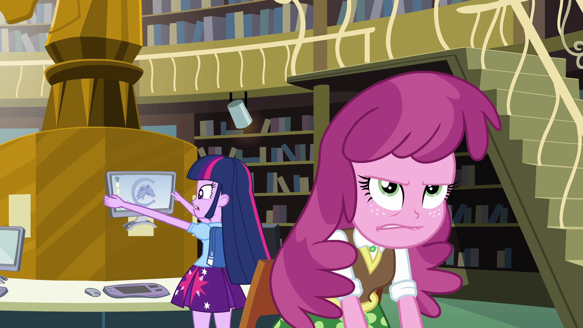 Image - Clueless Twilight and frustrated Cheerilee EG.png | My Little ...