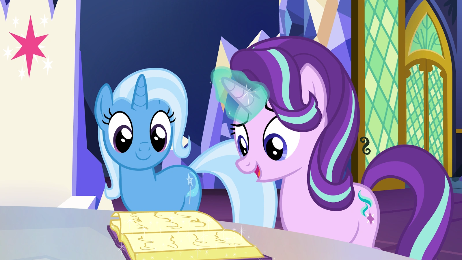 Image - Trixie and Starlight looking at a book S7E2.png | My Little ...