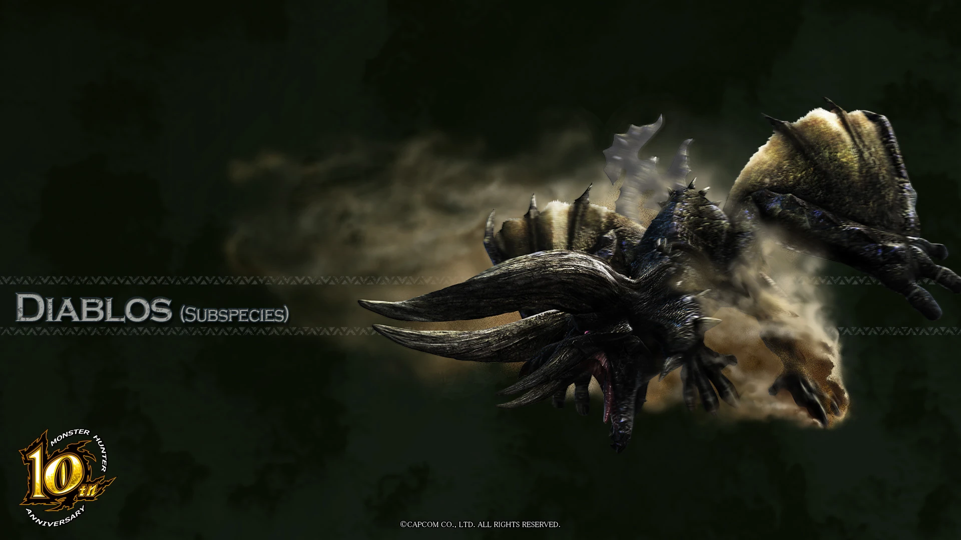 Image - MH 10th Anniversary-Black Diablos Wallpaper 001.jpg | Monster ...