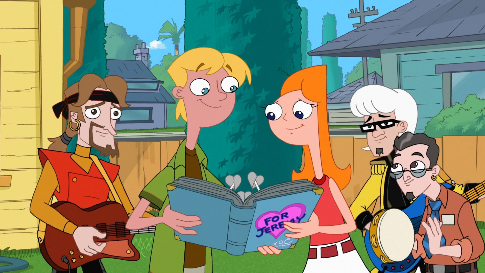 Image - Candace and Jeremy looking at the scrapbook.jpg | Phineas and ...