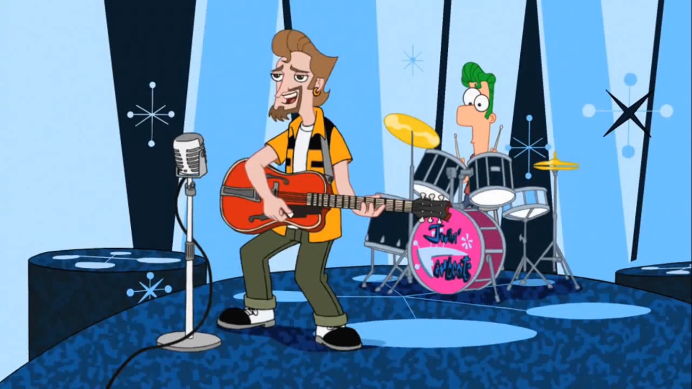 Image Danny And Ferb Playing Rock N Roll Music Phineas And Ferb Wiki Fandom Powered By