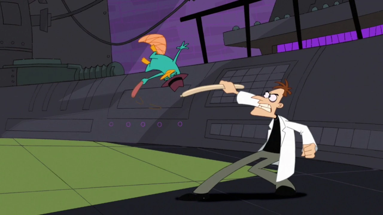 Image - Perry flipping fight Doofenshmirtz.jpg | Phineas and Ferb Wiki ...