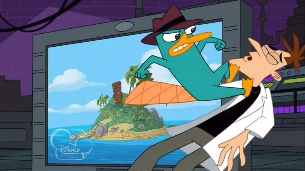 Image - Perry kicks Doofenshmirtz (Canderemy).jpg | Phineas and Ferb ...