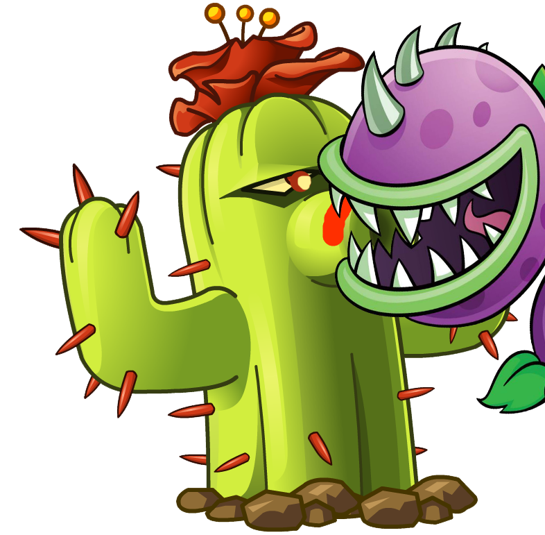 Image Chomper On Cactus Mouthpng Plants Vs Zombies Wiki Fandom Powered By Wikia