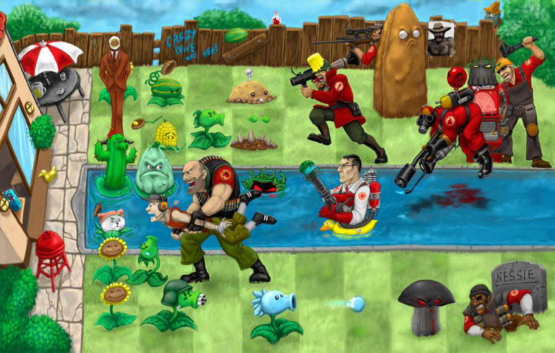 Image Plants Vs Fortress 2 Plants Vs Zombies Crossover Wiki