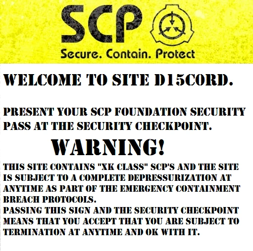 Image - SCP Site D15C0RD Entrance Sign.png | SCP: Containment is Magic ...