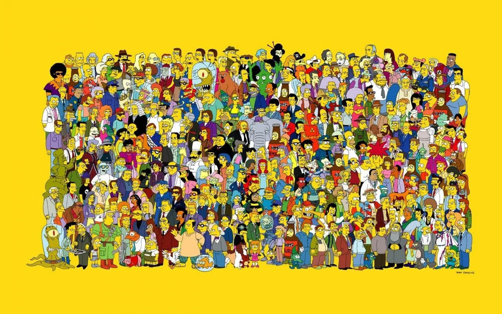 Image - The-simpsons-cartoons-montage-yellow-204500-1920x1200.jpg ...