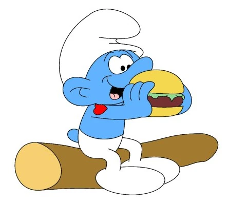 Image - Hefty Eating Burger.jpg | Smurfs Fanon Wiki | Fandom powered by ...