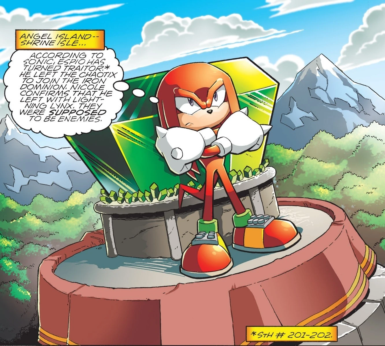 Image - Knuckles Guarding the Master Emerald.jpg | Sonic News Network ...