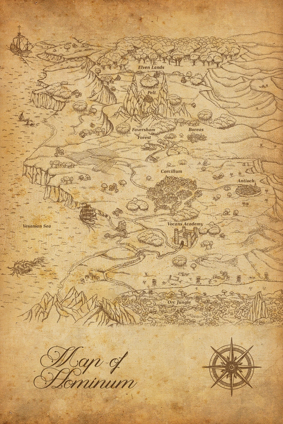 Image - Map of Hominum 01.jpg | Summoner: The Novice Wikia | FANDOM ...