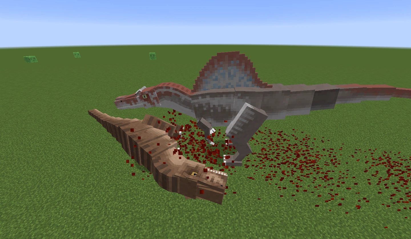 Image - Spinosaurus fighting a Tyrannosaurus.png | The JurassiCraft ...