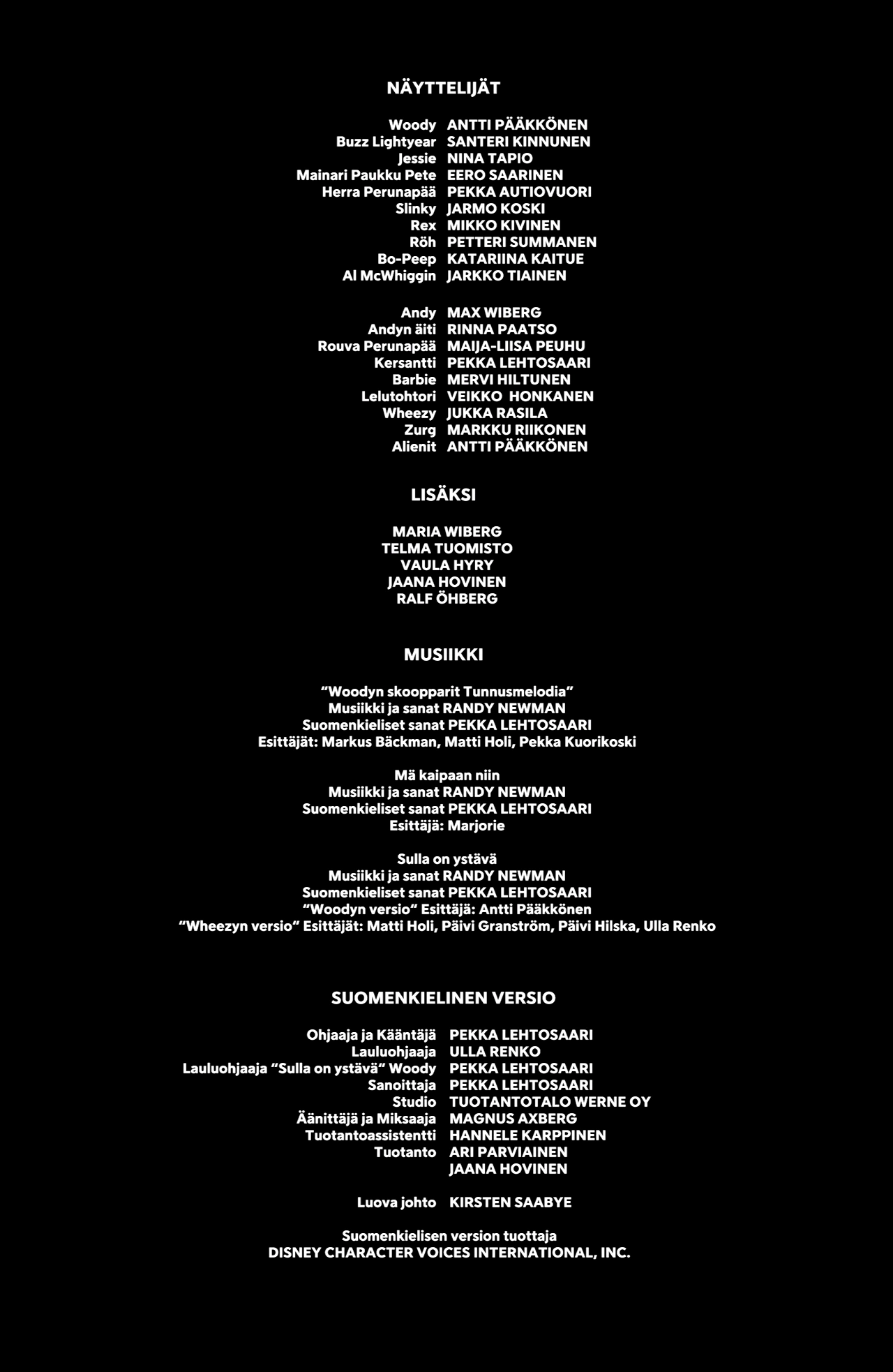 Image - Toy Story 2 Finnish Credits.png | Voice Acting Wiki | Fandom ...