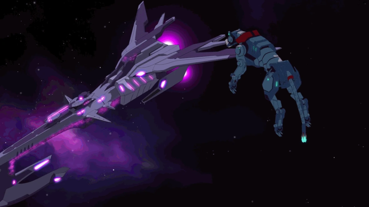 Image - Blue Lion and Galra Battleship.gif | Voltron Wiki | FANDOM ...