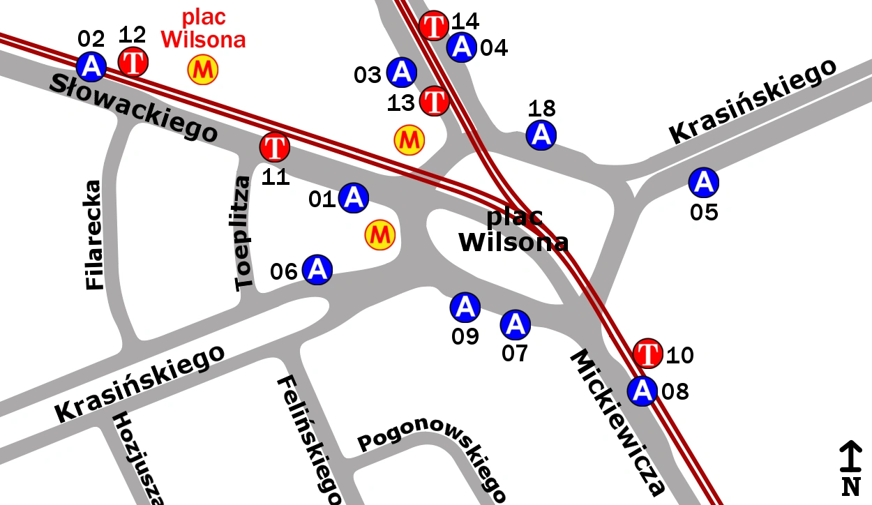 Zespół przystankowy Plac Wilsona | Wszystko o Warszawie | Fandom ...