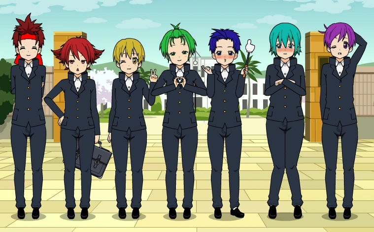 Image - Rainbow Guys and Ryuto Ippongo.PNG | Yandere Simulator Fanon ...